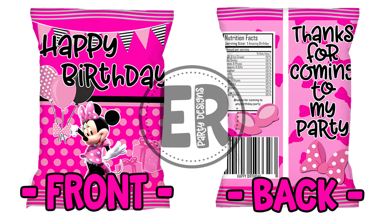 FREE MINNIE MOUSE CHIP BAG PRINTABLE TEMPLATE FRONT AND BACK 