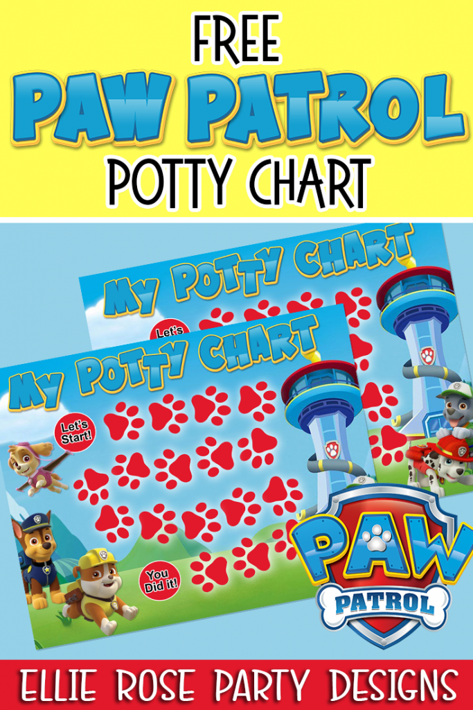 Paw Patrol Potty Training Reward Chart Printable PDF Potty Training 