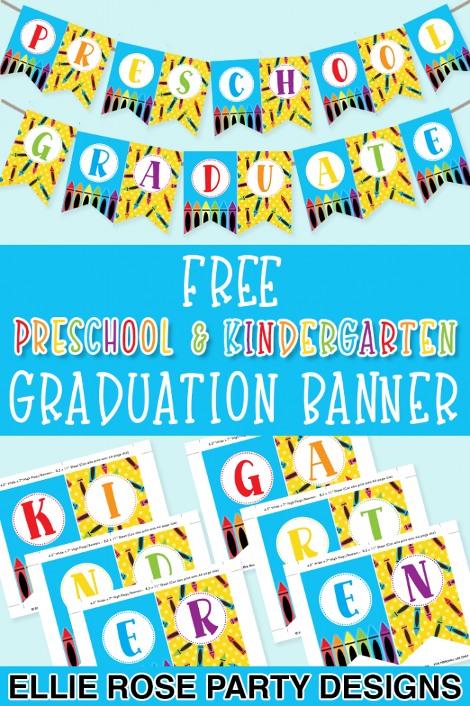 Free Preschool Kindergarten Graduation Banner Printable 