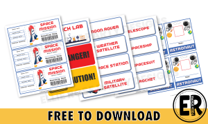 Free Space Station Dramatic Play Printables | Ellierosepartydesigns.com