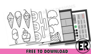 FREE ICE CREAM SHOP DRAMATIC PLAY PRINTABLES | Ellierosepartydesigns.com